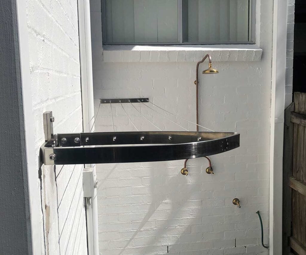 Top quality stainless steel Corner Clotheslines for Wall to Wall